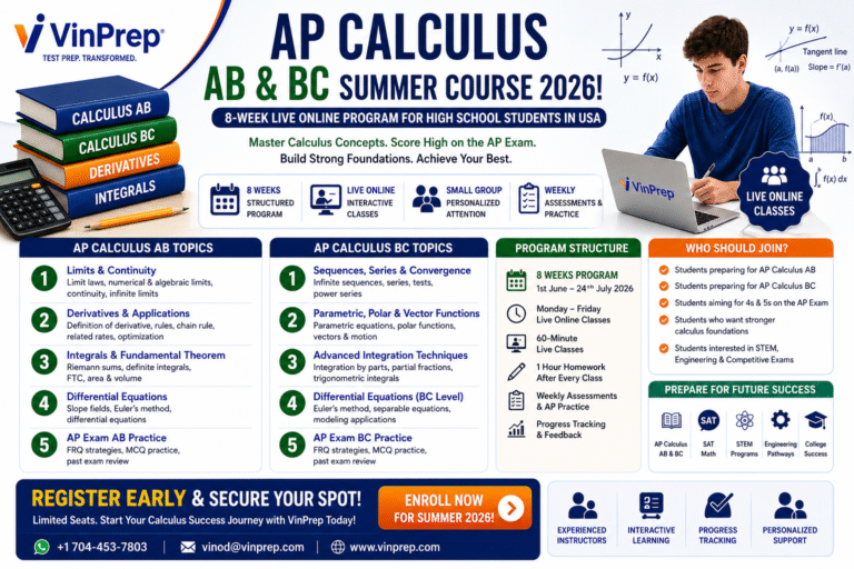 AP Calculus AB & BC Summer Course 2026 | VinPrep Grade 10-11